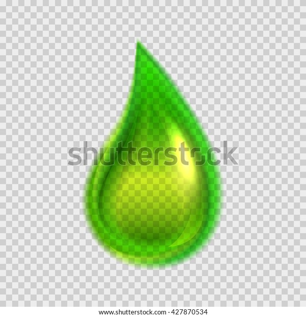 Green Drop Isolated On Transparent Background Stock Vector (Royalty ...