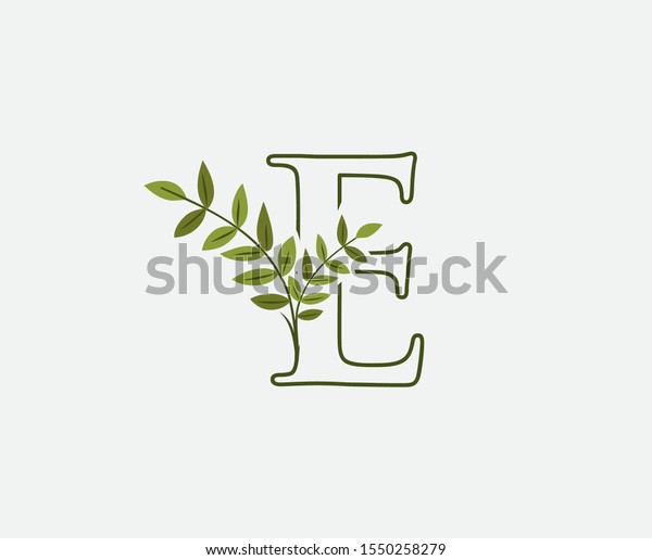 Green E Letter Logo Icon Nature Stock Vector (Royalty Free) 1550258279