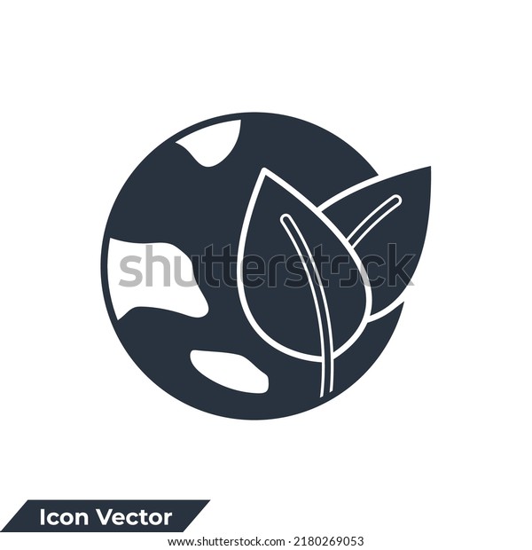 Green Earth Icon Logo Vector Illustration Stock Vector (Royalty Free ...