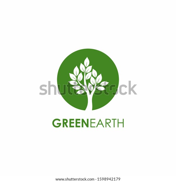 Green Earth Logo Templates Simple Stock Vector (Royalty Free ...