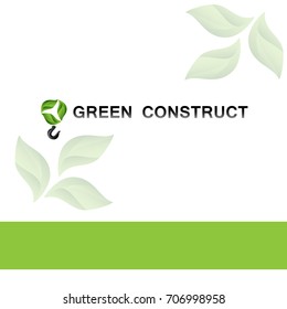 Green Eco Construct Logo Emblem Construction Stock Vector (Royalty Free ...
