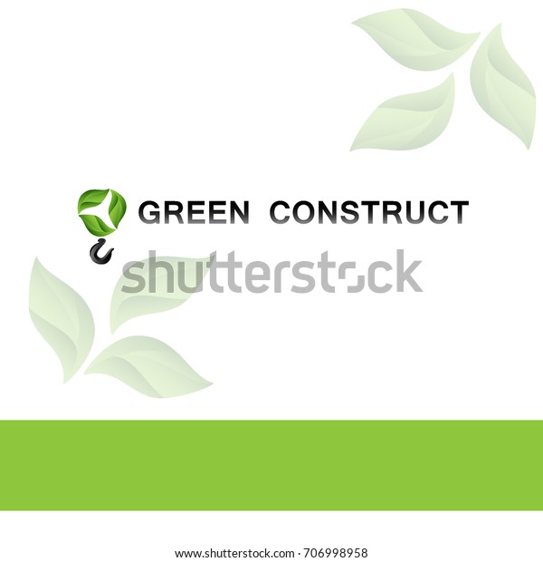 Green Eco Construct Logo Emblem Construction Stock Vector (Royalty Free ...