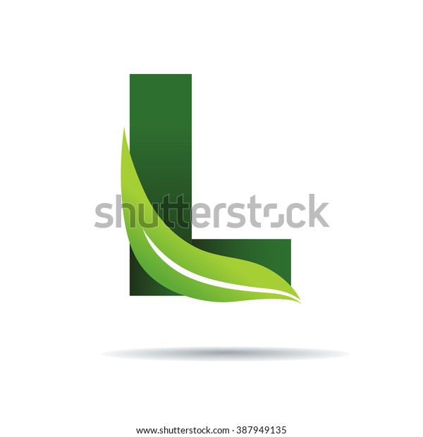 Green Eco Letters L Logo Leaves Stock Vector (Royalty Free) 387949135 ...