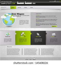 Website Design Template Vector Minimalistic Colors Stock Vector ...