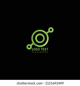 Green Electronic Technology Logo Design Vector Stock Vector (Royalty ...