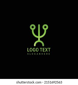 Green Electronic Technology Logo Design Vector Stock Vector (Royalty ...