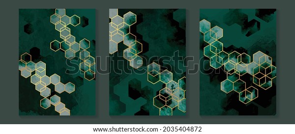 Green Emerald Gold Background Design Vector Stock Vector (Royalty Free ...