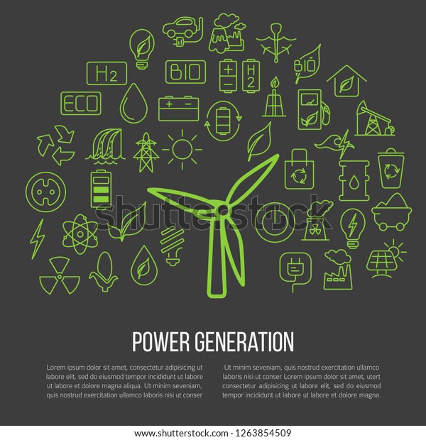 Green Energy Concept Vector Symbols Energy Stock Vector (Royalty Free ...