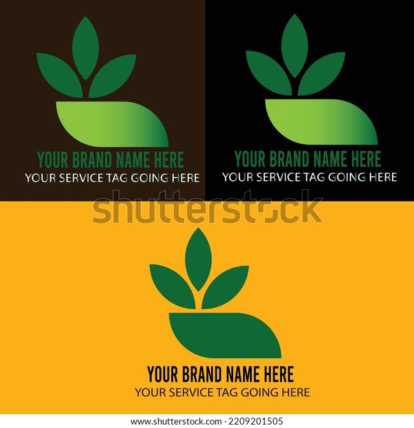 Green Environment Conscious Logo Design Business Stock Vector (Royalty ...
