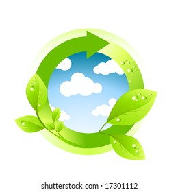 Green Environment Element Vector Illustration Stock Vector (Royalty ...