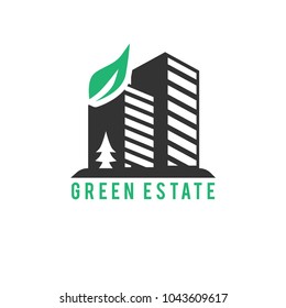Green Estate Logo Idea Template Stock Vector (Royalty Free) 1043609617 ...