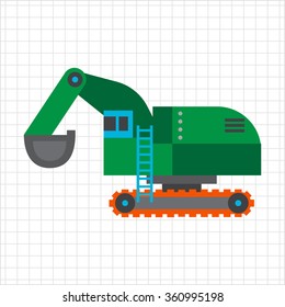 Green Excavator Icon Stock Vector (Royalty Free) 360995198 | Shutterstock