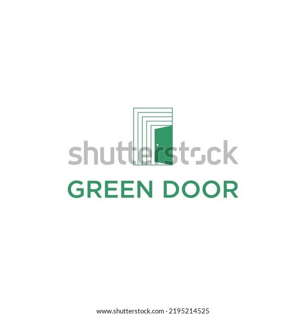 Green Exit Door Logoemergency Exit Design Stock Vector (Royalty Free ...