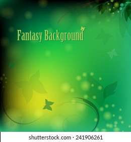Green Fantasy Background Stock Vector (Royalty Free) 241906261 ...