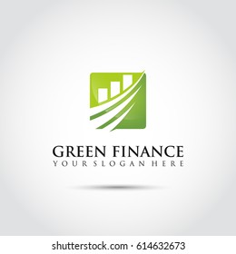 Green Finance Logo Template Vector Illustrator Stock Vector (Royalty ...
