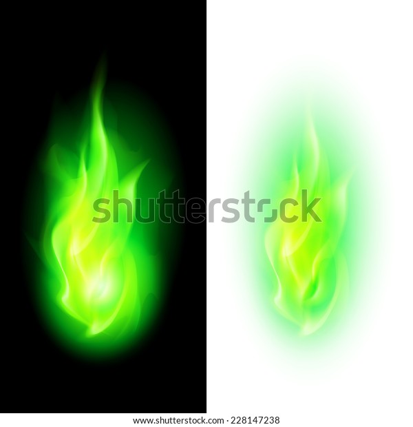 El fuego verde se enciende sobre: vector de stock (libre de regalías ...