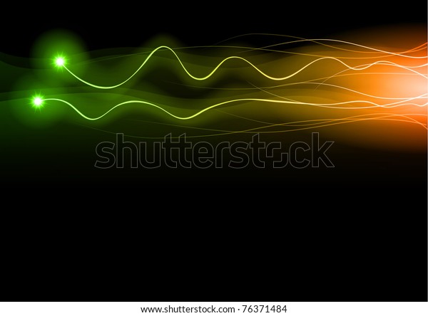 Green Flash Neon On Black Stock Vector (Royalty Free) 76371484 ...
