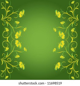 Green Floral Background Stock Vector (Royalty Free) 11698519 | Shutterstock