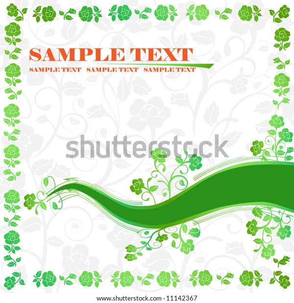 Green Floral Banner Stock Vector (Royalty Free) 11142367 | Shutterstock