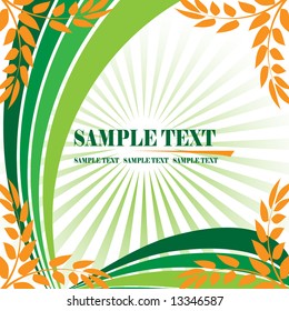 Green Floral Banner Vector Stock Vector (Royalty Free) 13346587 ...