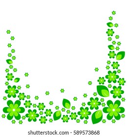 Green Flower Background Vector Illustration On Stock Vector (Royalty ...