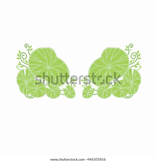 Green Flower Border Vector Stock Vector (Royalty Free) 446505856 ...