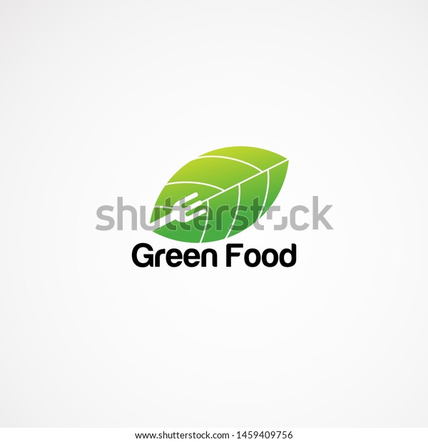 Green Food Logo Design Simple Concept Stock Vector (Royalty Free ...