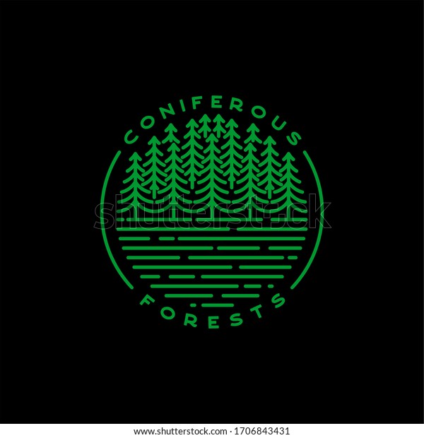Green Forest Logo Badge Stamp Sticker Stock Vector (Royalty Free ...