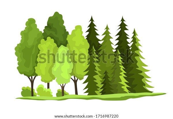 Green Forest Vector Illustration National Stock Vector (Royalty Free ...