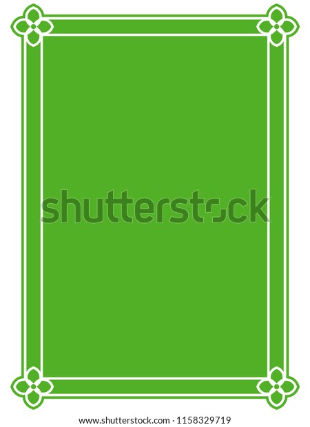 Green Frame Border Label Sign Vector Stock Vector (Royalty Free ...