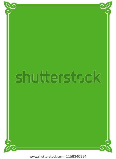 Green Frame Border Label Sign Vector Stock Vector (Royalty Free ...