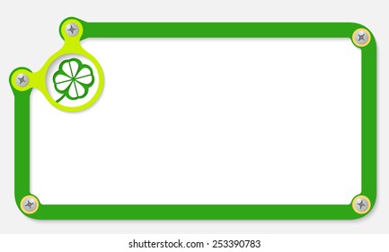 Green Frame Text Screws Cloverleaf Stock Vector (Royalty Free ...