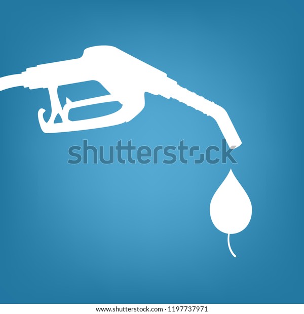 Green Fuel Pump Drop Ecology Friendly Stock Vector (Royalty Free ...