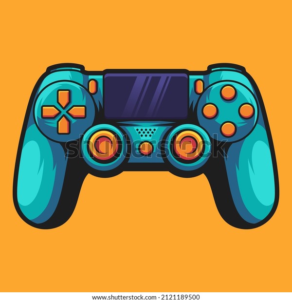 Green Game Controller Vector Graphic Illustration Stock Vector (Royalty ...
