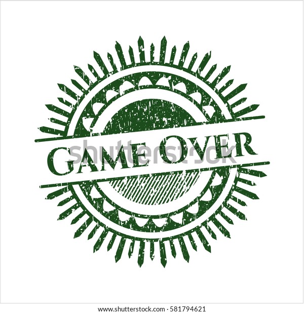 Green Game Over Distressed Rubber Stamp Stock Vector (Royalty Free ...