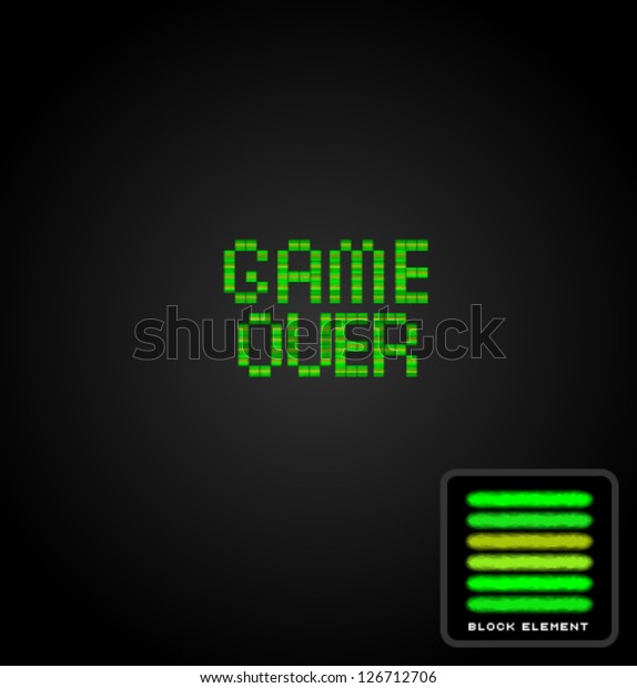 Green Game Over Sign On Black Stock Vector (Royalty Free) 126712706 ...