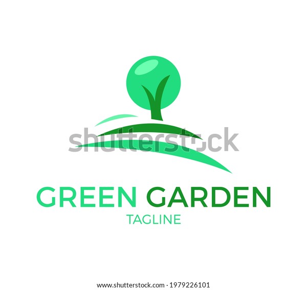 Green Garden Vector Logo Template Design Stock Vector (Royalty Free ...