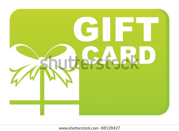 Green Gift Card Isolated On White Stock Vector (Royalty Free) 88128427 ...