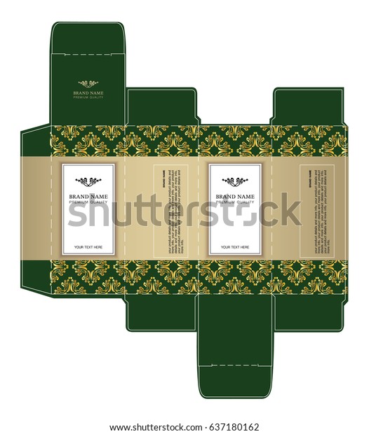 Green Gold Box Design Vector Stock Vector (Royalty Free) 637180162 ...