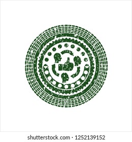 Green Good Customer Feedback Icon Inside Stock Vector (Royalty Free ...