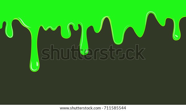 Green Gooey Slime Dripping Vector Illustration Stock Vector (Royalty ...