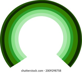 Green Gradient Arc Circle Tunnel Vector Stock Vector (Royalty Free ...