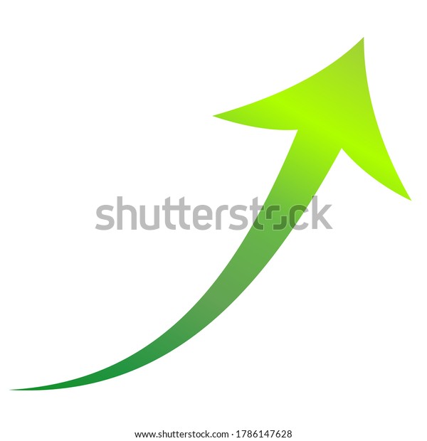 Green Gradient Arrow On White Background Stock Vector (Royalty Free ...