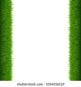 Green Grass Frame White Background Vector Stock Vector (Royalty Free ...
