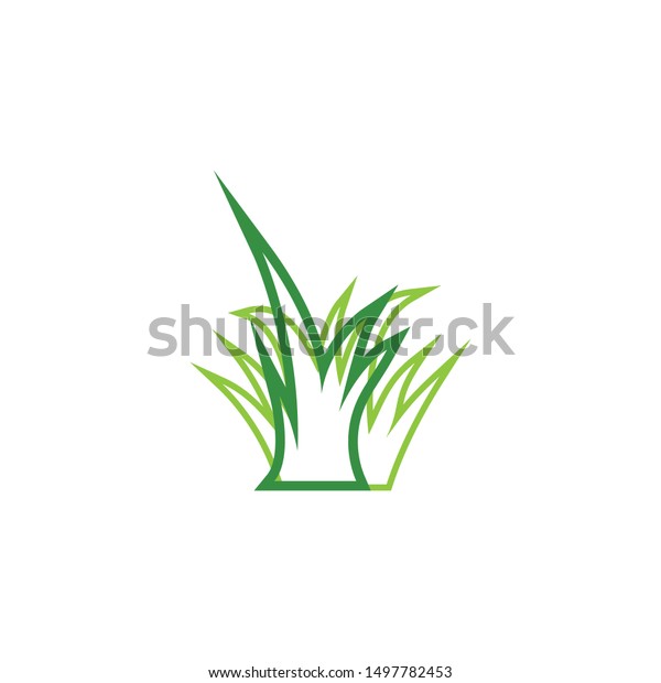 Green Grass Graphic Design Template Vector: เวกเตอร์สต็อก (ปลอดค่า ...