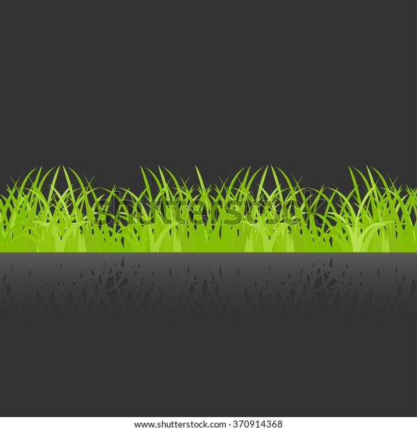 Green Grass Shadow On Dark Background Stock Vector (Royalty Free ...