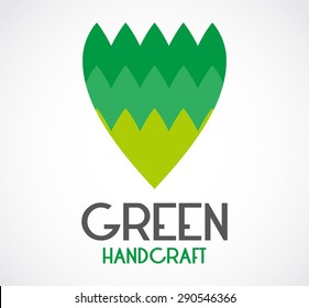 Green Handcraft Logo Art Element Symbol Stock Vector (Royalty Free ...