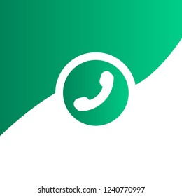 Aparelho de telefone verde no ícone: vetor stock (livre de direitos ...
