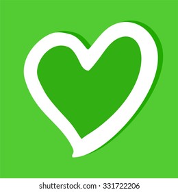 Green Heart Icon Stock Vector (Royalty Free) 331722206 | Shutterstock