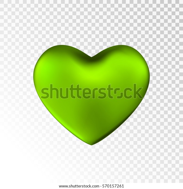 Green Heart Isolated On Transparent Background Stock Vector (Royalty ...